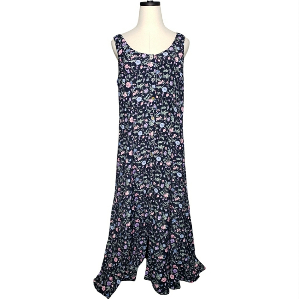 Vintage Bobbie Bee Y2k Tie Back Button Front Ditsy Fl… - Gem